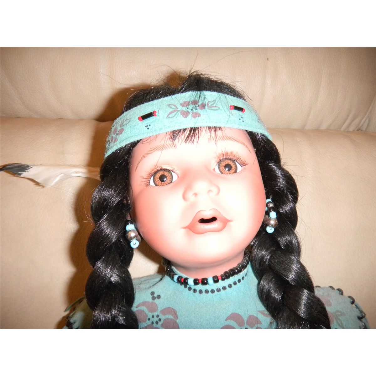 Meadowlark Doll - Chippewa Indian Maiden with baby from Hamilton Collection