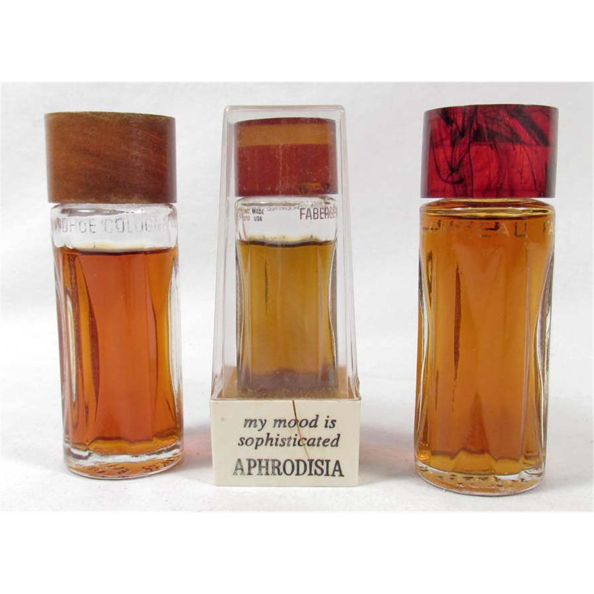 LOT OF 3 VINTAGE FABERGE PERFUME BOTTLES