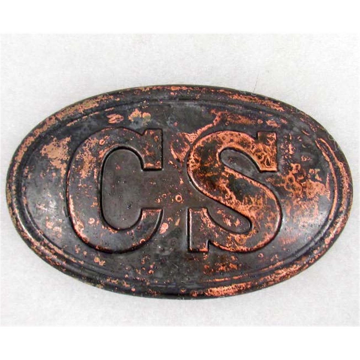 CONFEDERATE STATES CS CIVIL WAR ERA CARTRIDGE BOX PLATE
