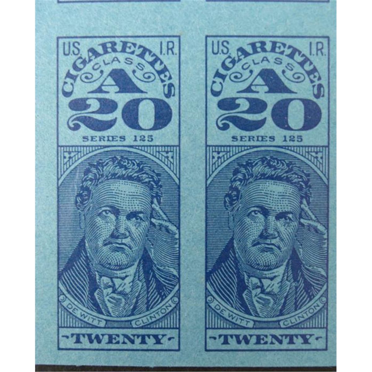 10 Cigarette Tax Revenue Stamps Class A 20 Uncut Sheet