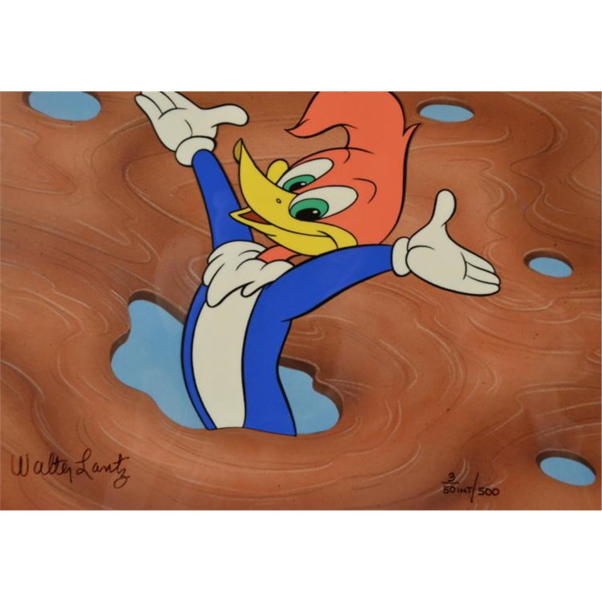 Woody Woodpecker Walter Lantz Signed Animation Cel