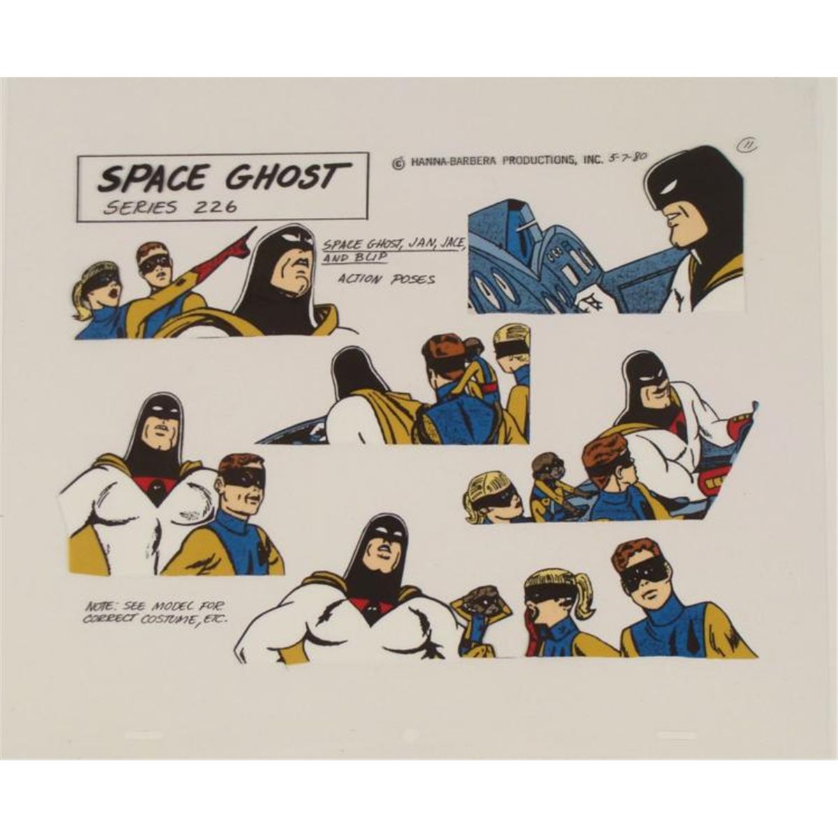 Space Ghost Jan Jace Blip Orig Model Cel Animation 1980