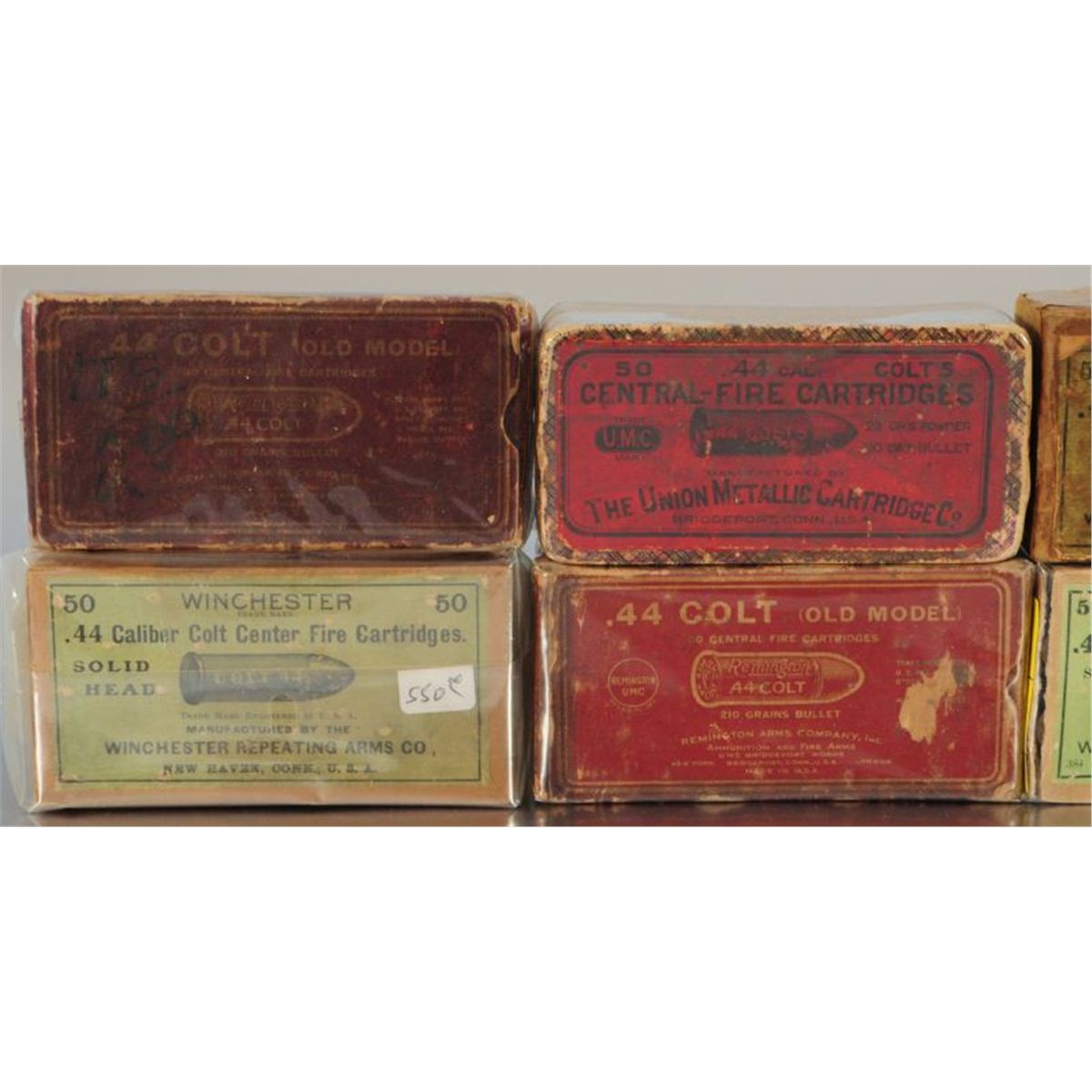 Collection of Colt .44 Ammo Boxes