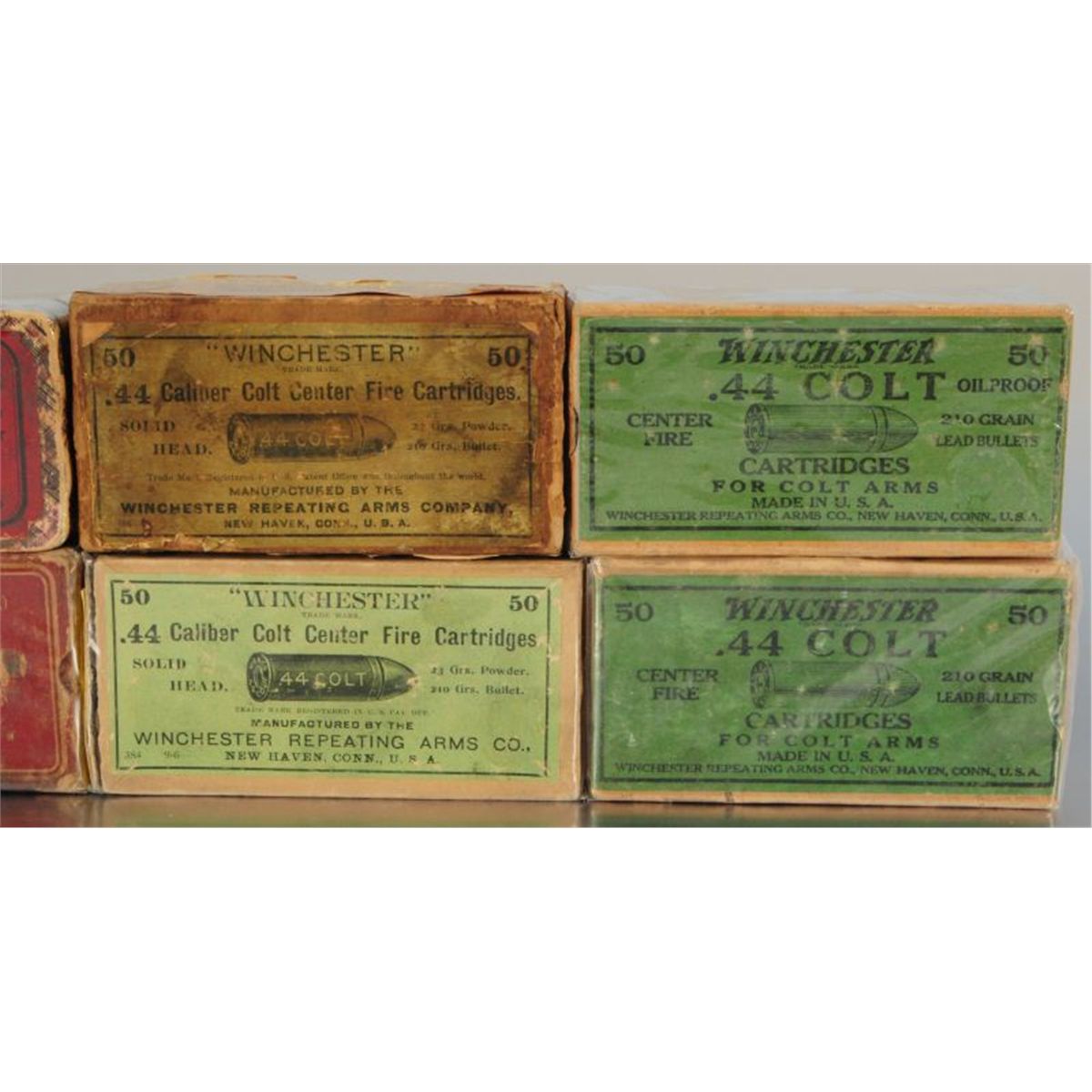 Collection of Colt .44 Ammo Boxes