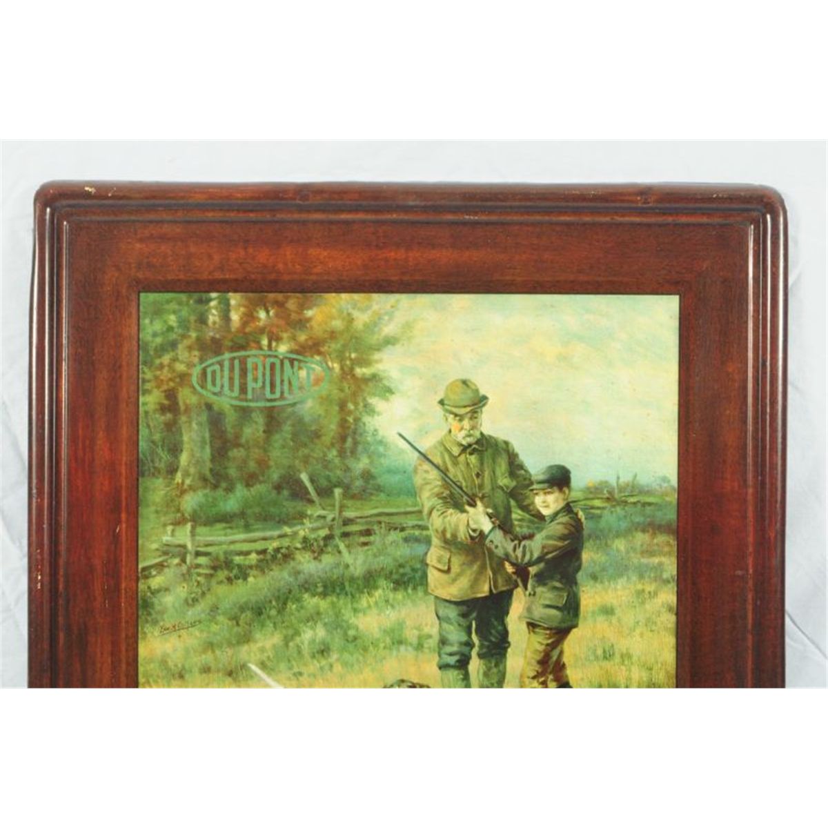Dupont Gun Powders Self Framed Tin Sign
