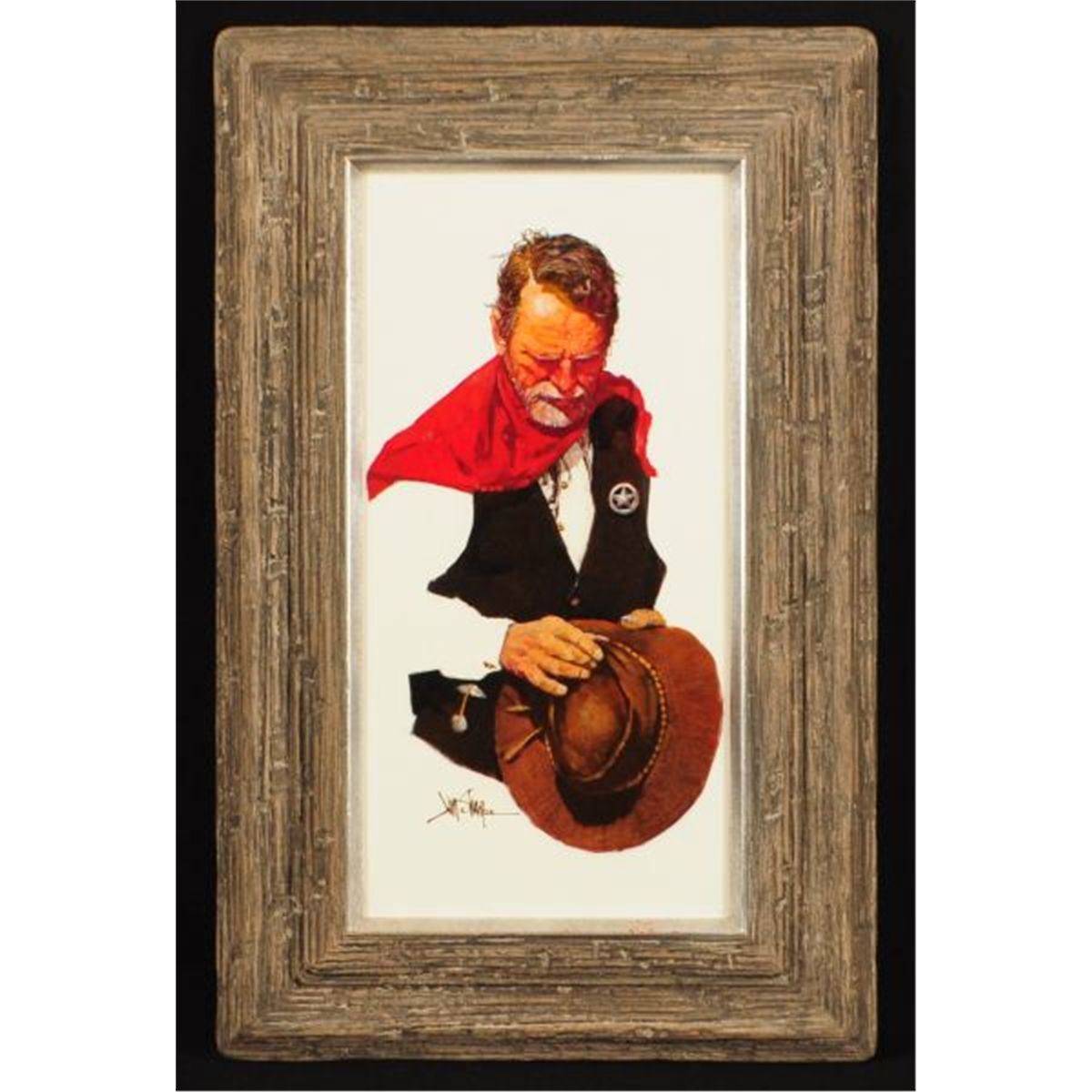 Jim Sharpe "The Ranger" Oil Painting