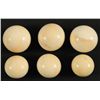 Collection of Six Antique Ivory Roulette Balls