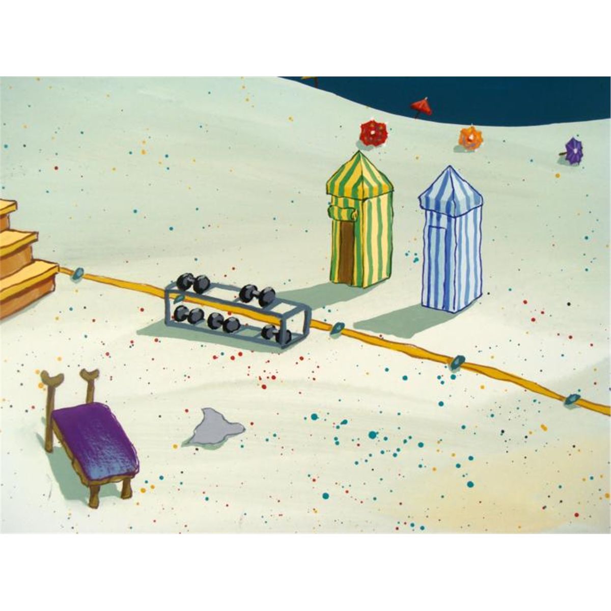Background Spongebob Original Muscle Beach Animation