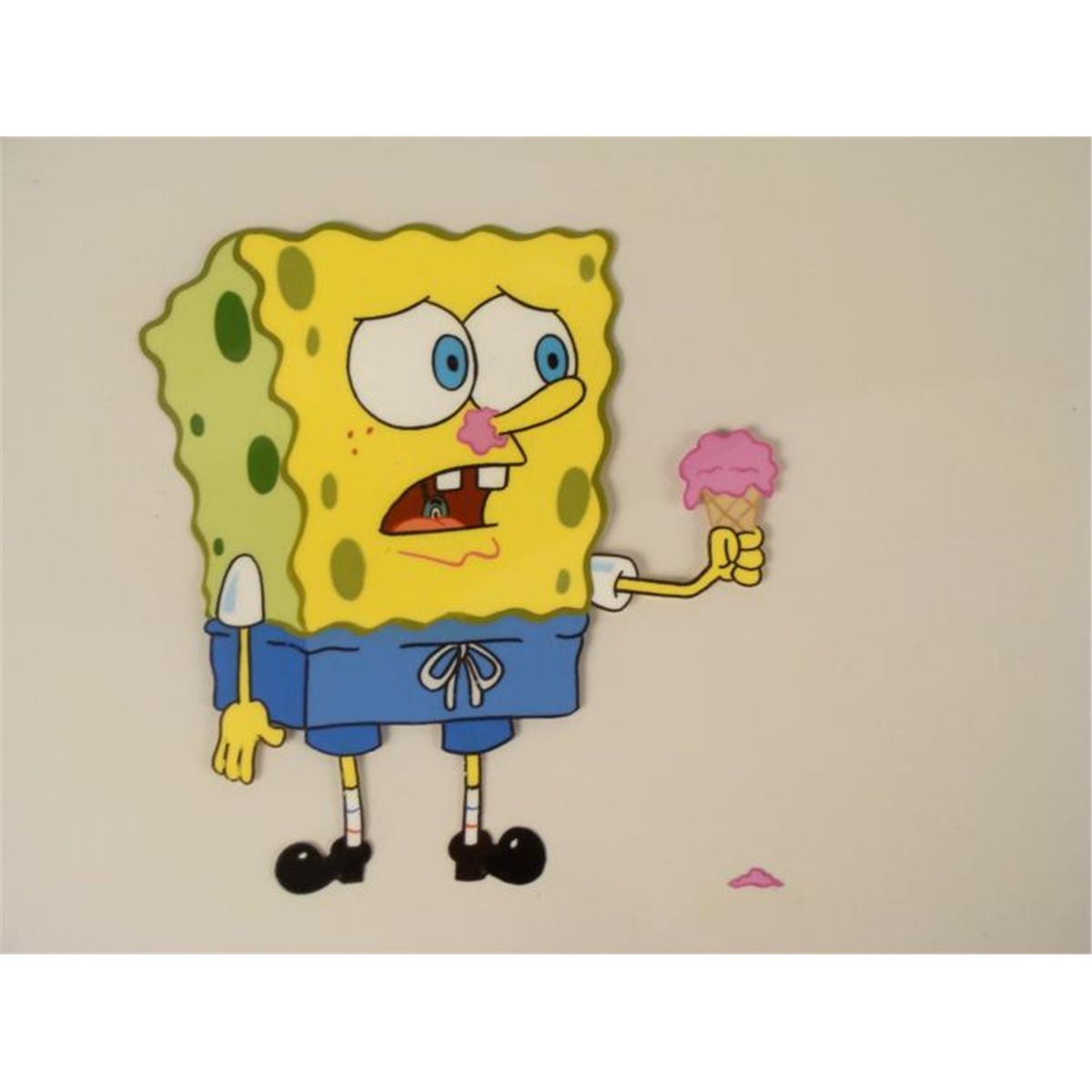 Original Losing Control Animation Drawing Spongebob Cel