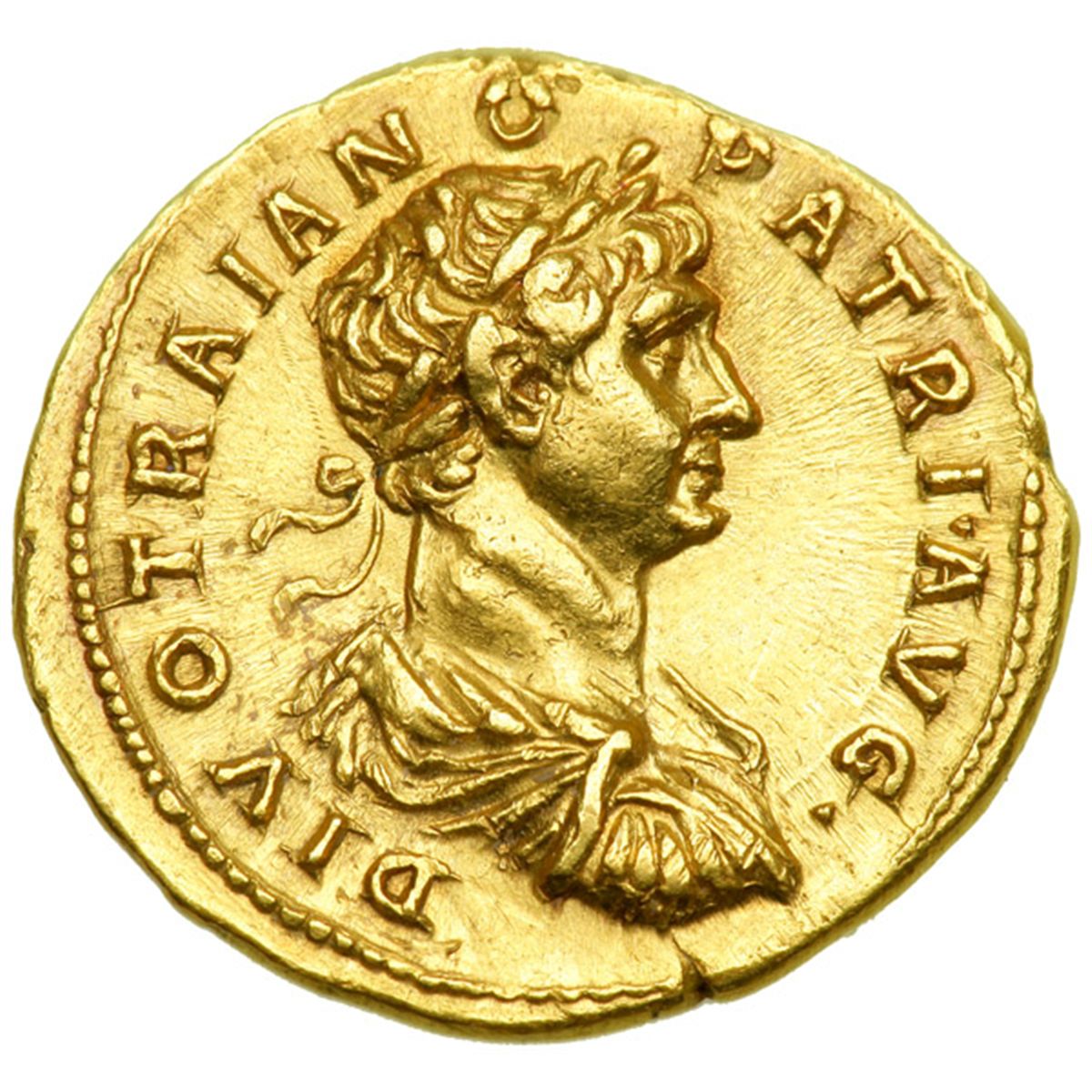 Hadrian, AD 117-138. Gold Aureus (7.43 g) minted at Rome, AD 117-118. EF
