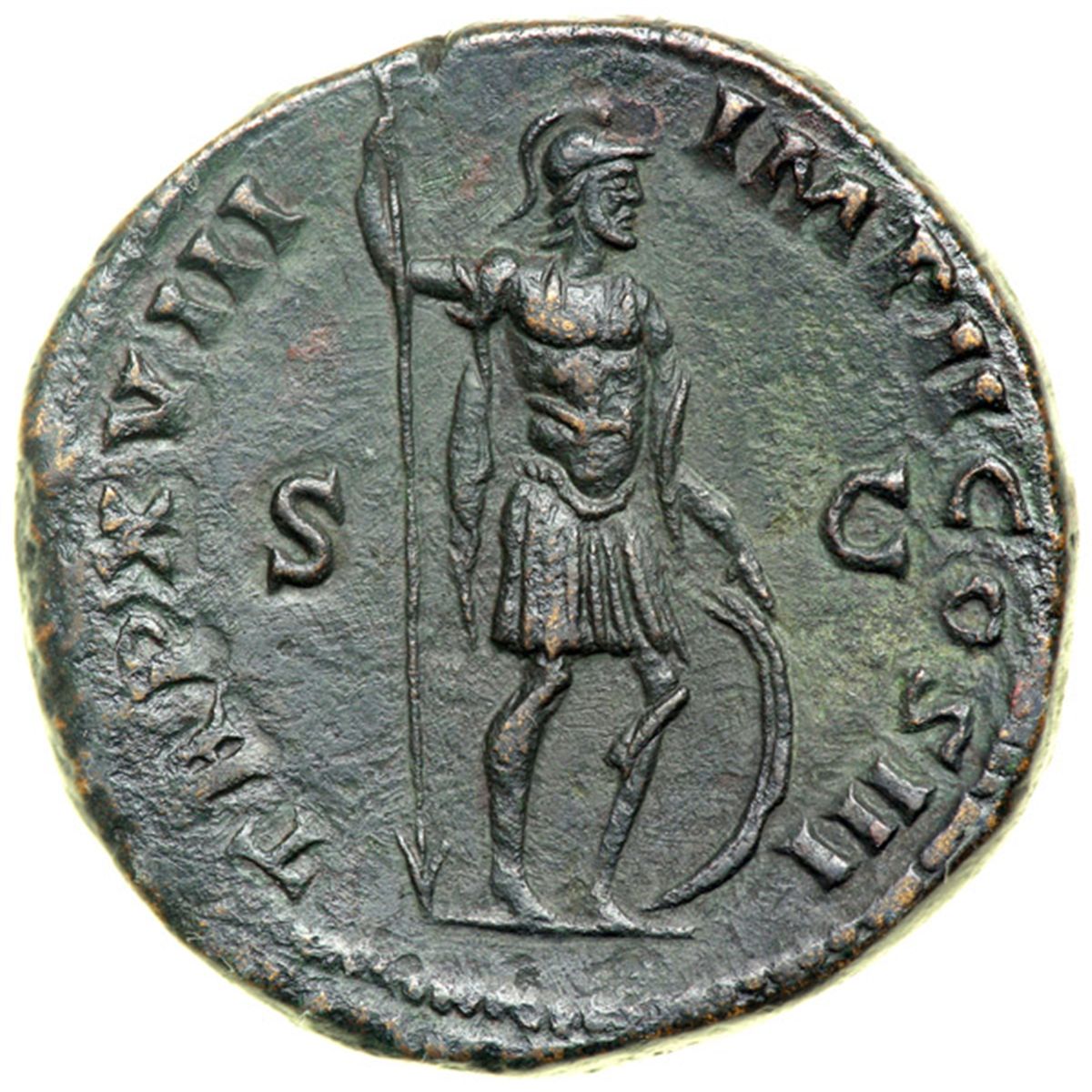Marcus Aurelius, AD 161-180. AE Sestertius minted at Rome, Dec. AD 163 ...