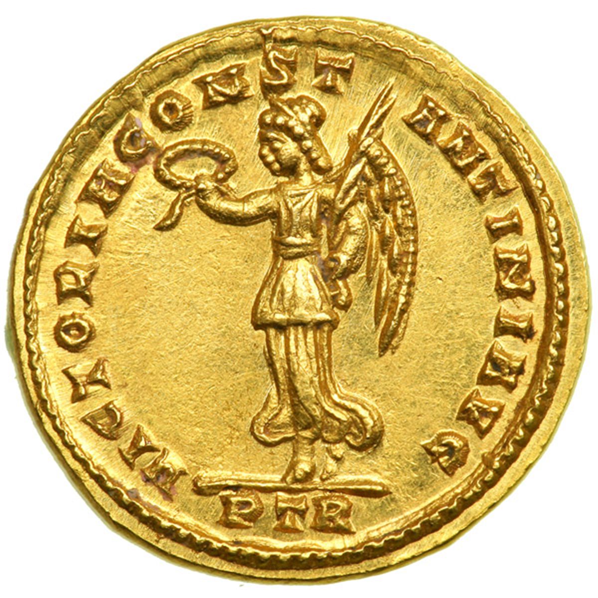 Constantine I, the Great, AD 307-337. Gold Solidus (4.29 g) minted at ...