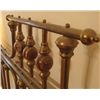 Vintage Brass & Marble Poster Bed King Size Frame