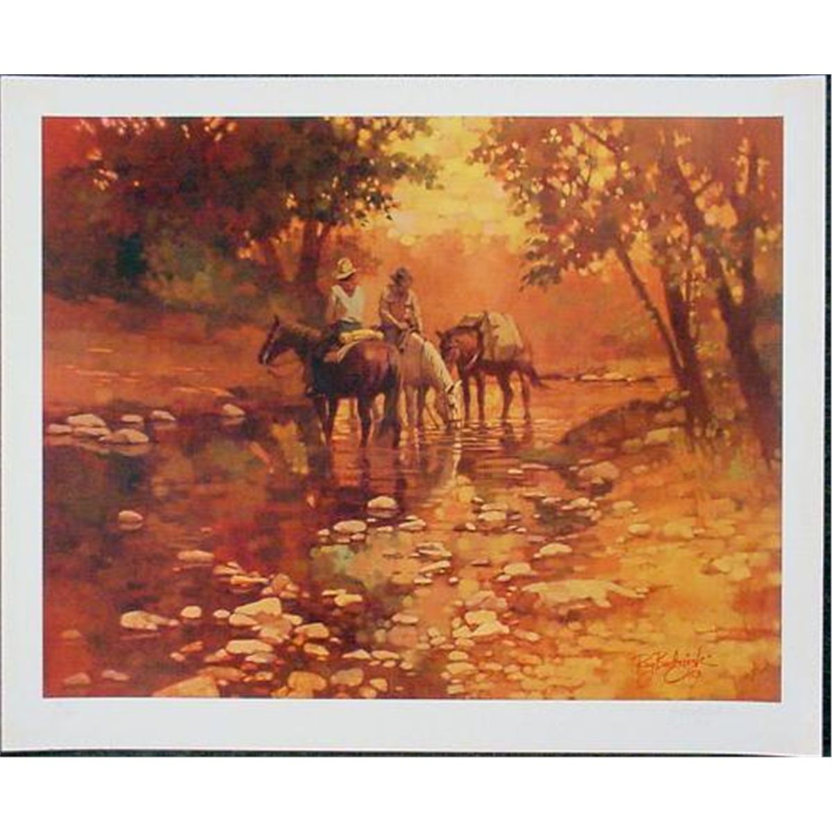 LE Ray Burdzinski Trail Riders Cowboy Horses Art Print