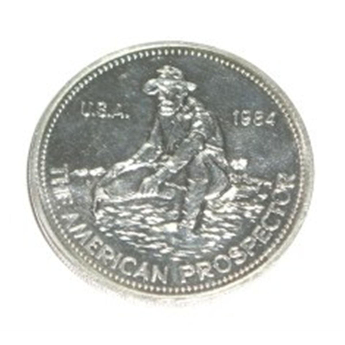 1984 Engelhard Prospector 1oz .999 Fine Silver Bullion Coin *RARE HARD ...