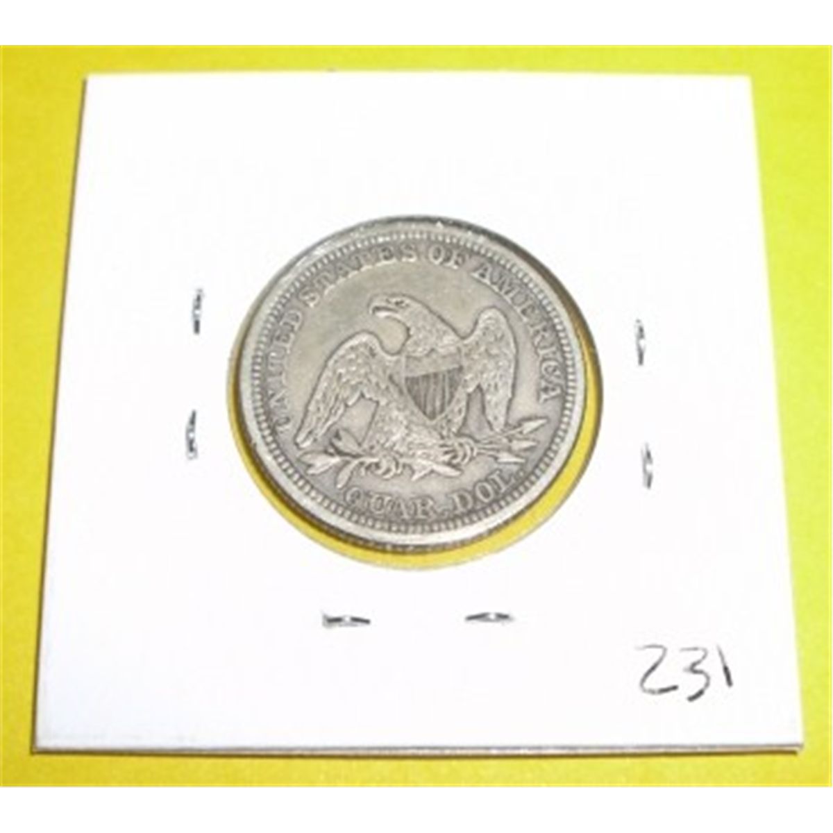 1845 Silver Quarter Dollar Seated Liberty Variety 1 *EXTREMELY RARE ...