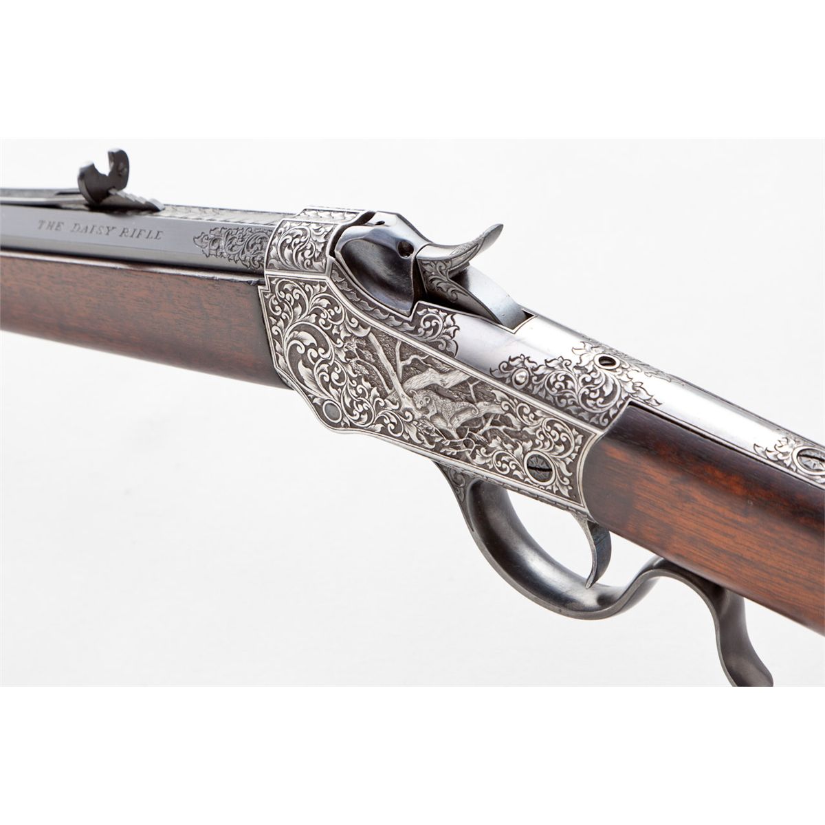 Engraved Win. Model 1885 Single Shot Rifle