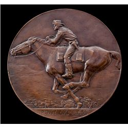 Bronze Plaque of Pony Express Rider
