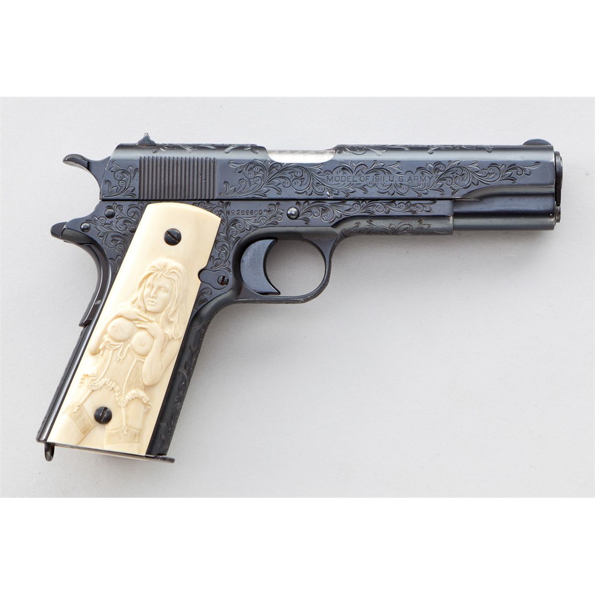 Engraved Colt Model 1911 SA Pistol