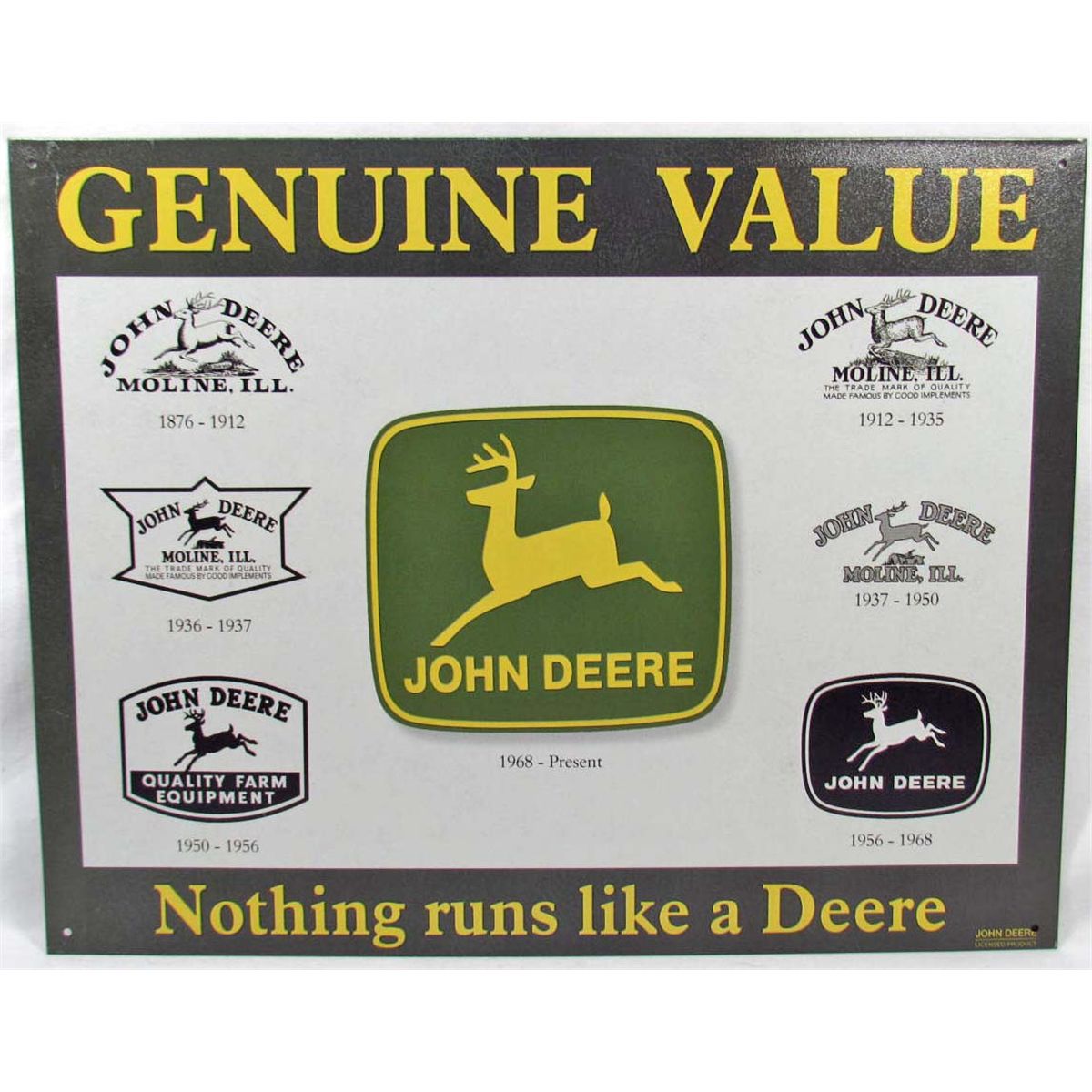 2692 - 16"x12" - JOHN DEERE - METAL ADVERTISING SIGN