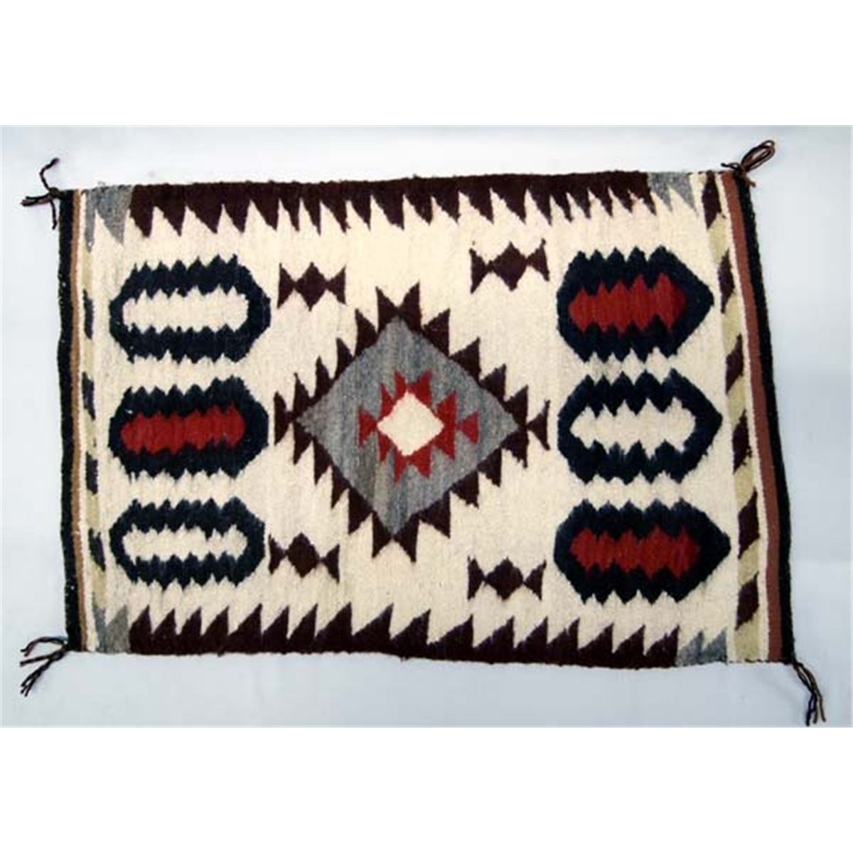 Vintage Navajo Homespun Handmade Natural Dye Rug