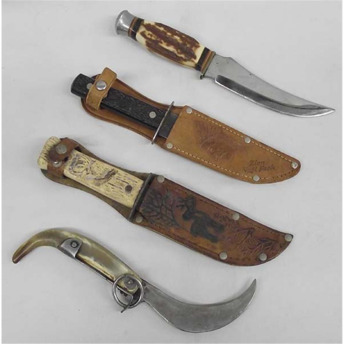 4 Vintage Hunting Knives