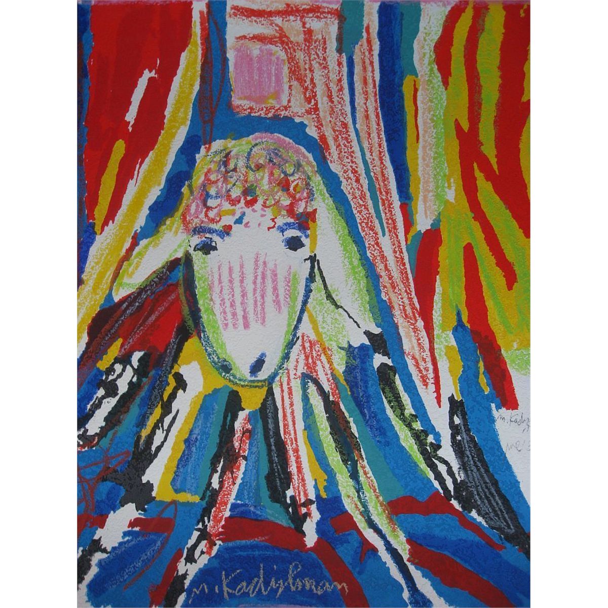 Kadishman, Menashe - Mixed Media Original Painting