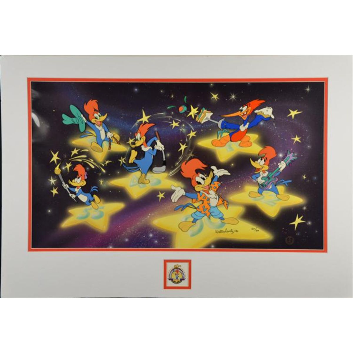 Woody Woodpecker Walter Lantz Signed Animation Cel