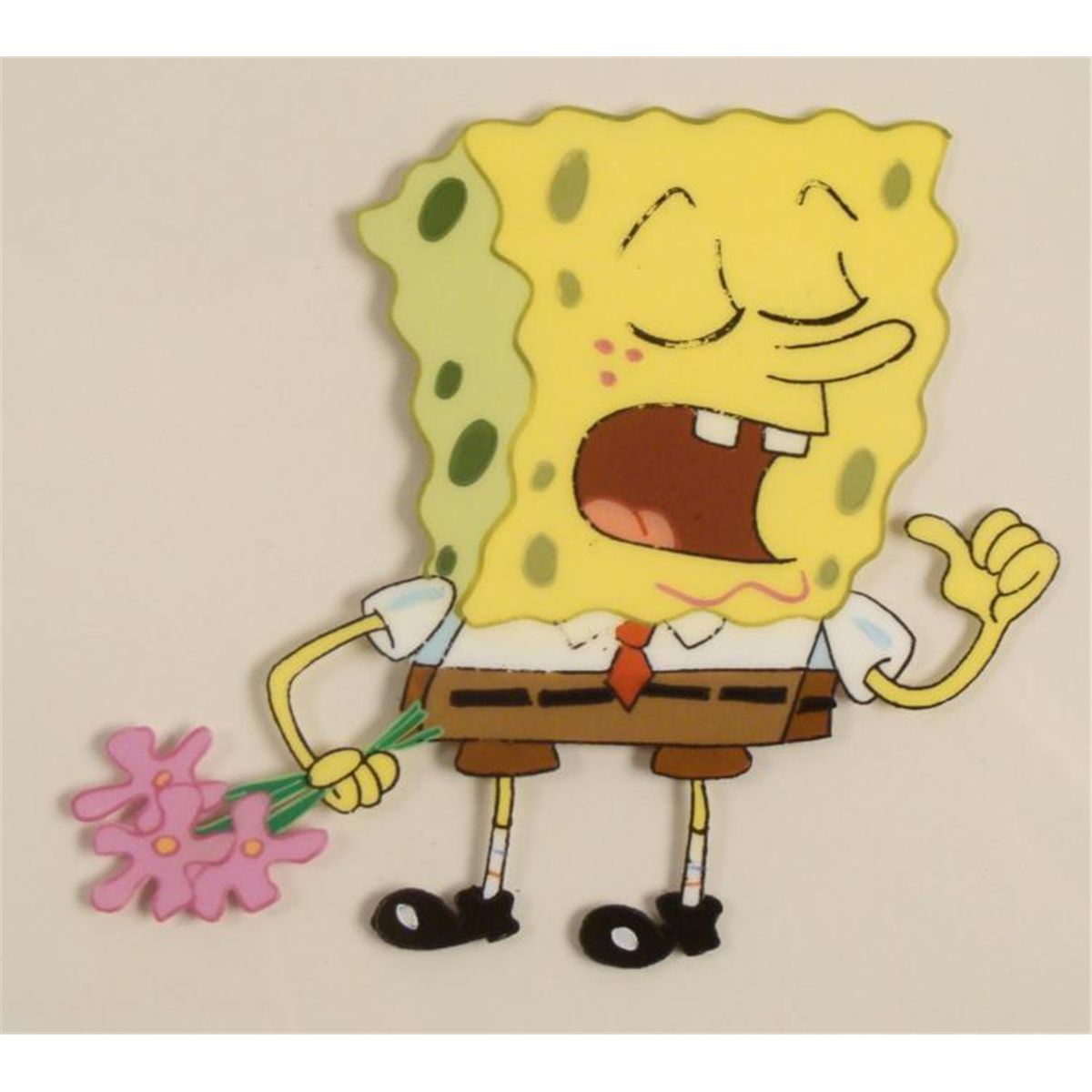 Art Cel SpongeBob Original Eyes Closed Animation His