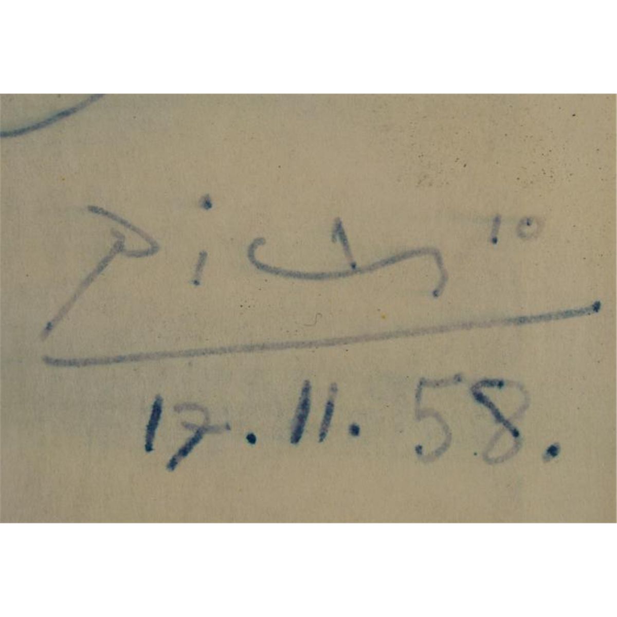 Pablo Picasso Original Drawings Signed In Book 1958
