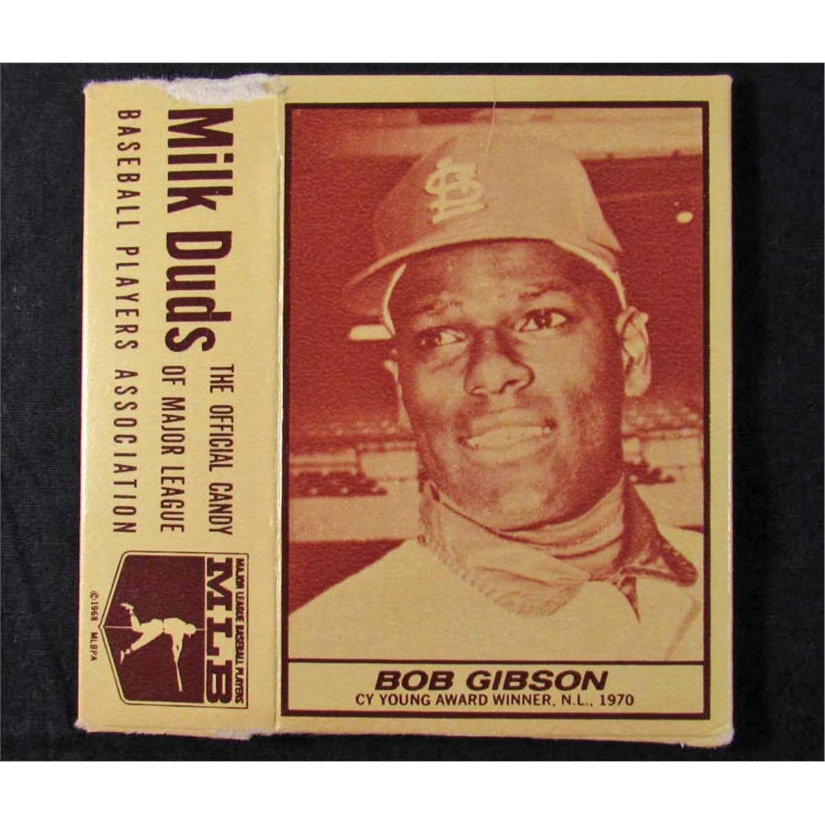 1971 BOB GIBSON MILK DUDS ADVERTISING BASEBALL CARD NO. 43