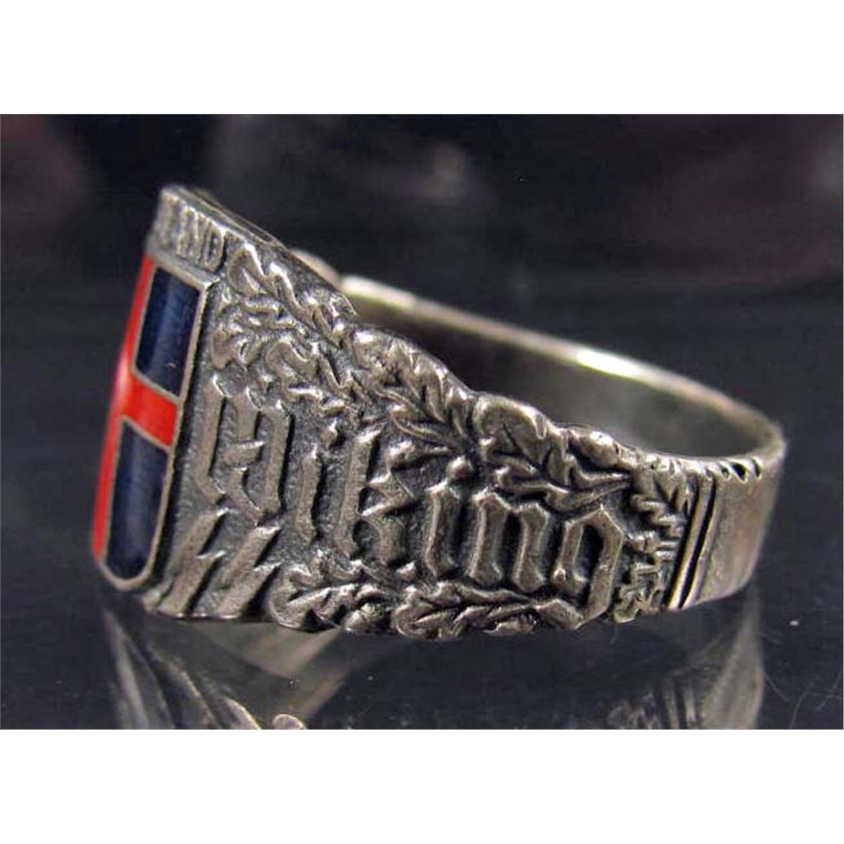 STERLING SILVER GERMAN NAZI SS DIVISION VIKING RING