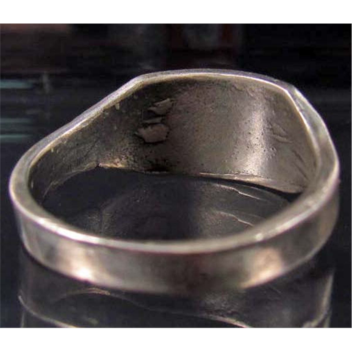 STERLING SILVER GERMAN NAZI NSDAP ENAMELED RING