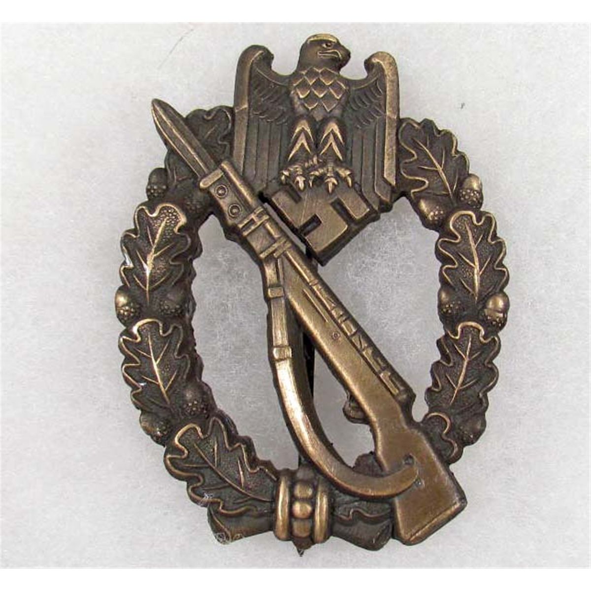 GERMAN NAZI ARMY BRONZE INFANTRY ASSAULT BADGE