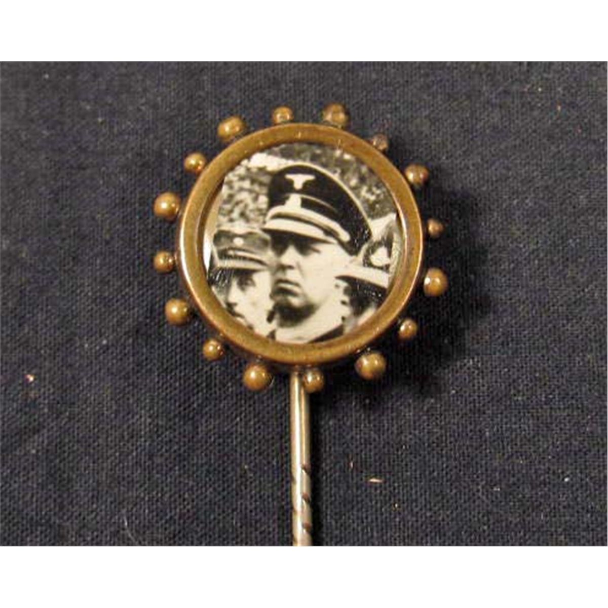 RARE GERMAN NAZI ALLGEMEINE SS OFFICER PHOTOGRAPH STICK PIN