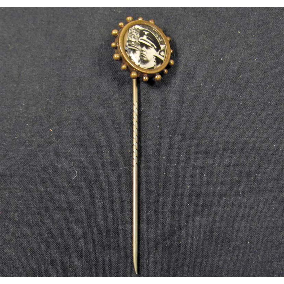 RARE GERMAN NAZI ALLGEMEINE SS OFFICER PHOTOGRAPH STICK PIN
