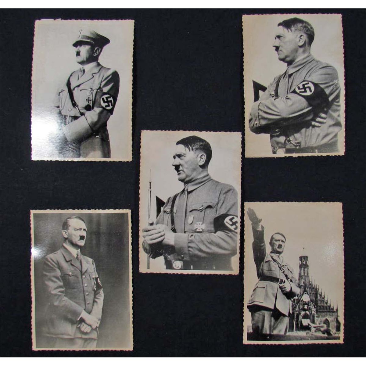 LOT OF 5 GERMAN NAZI DICTATOR ADOLF HITLER PHOTOS