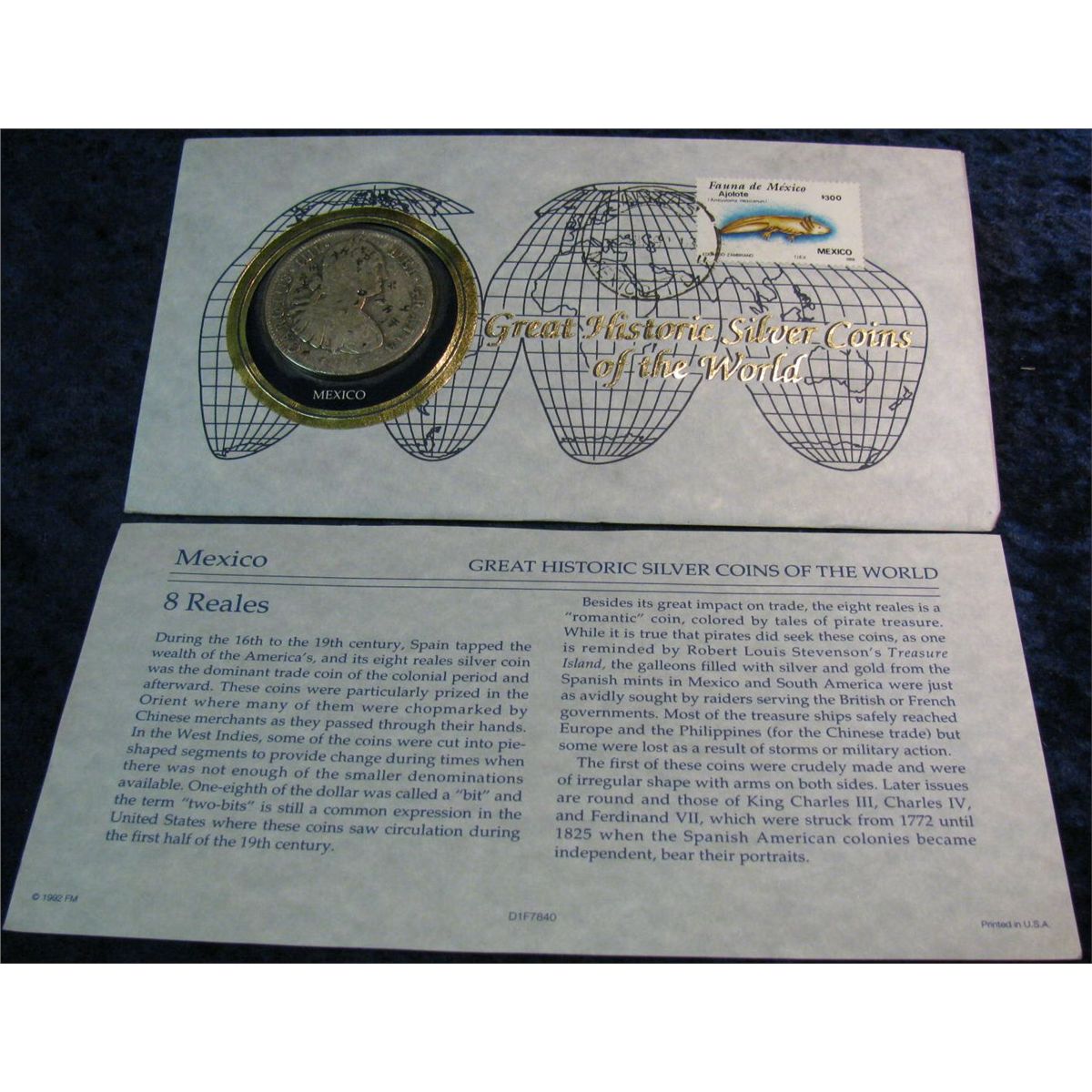 172. Great Historic Silver Coins of the World Stamped Cover