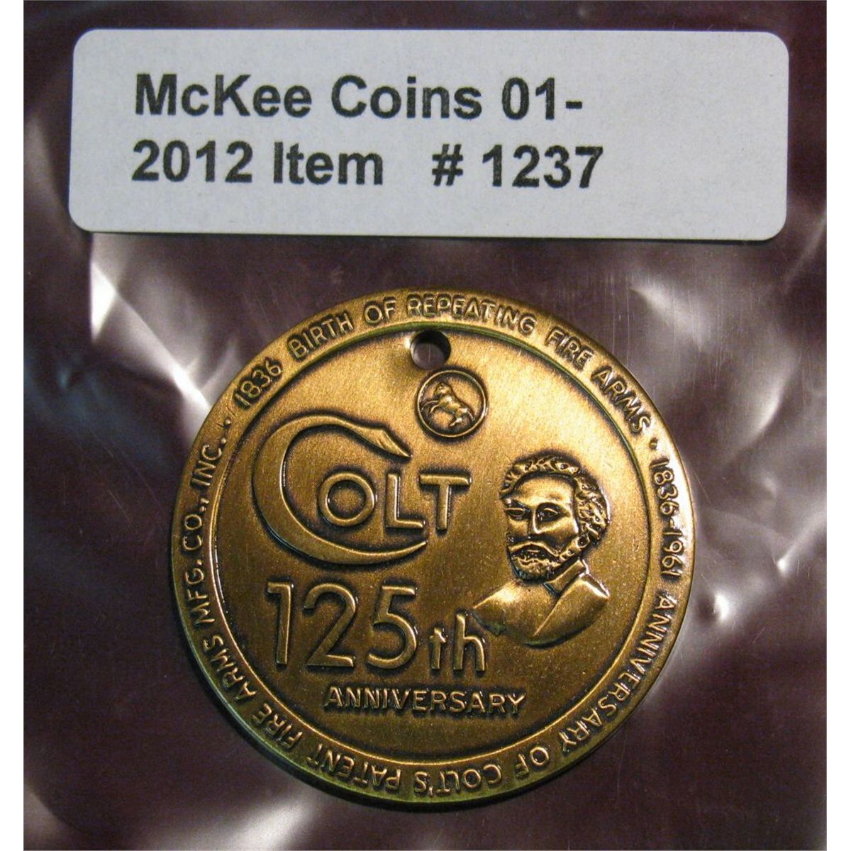 1237. 1836-1971 Colt 125th Anniversary Medal.