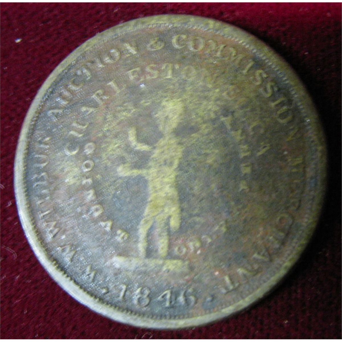 1241. 1846 W.W. Wilbur Auction & Commission, Charleston SC.