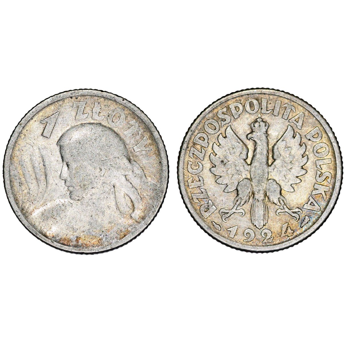 Poland. II Republic (1918-1939). AR 1 Zloty 1924. VF