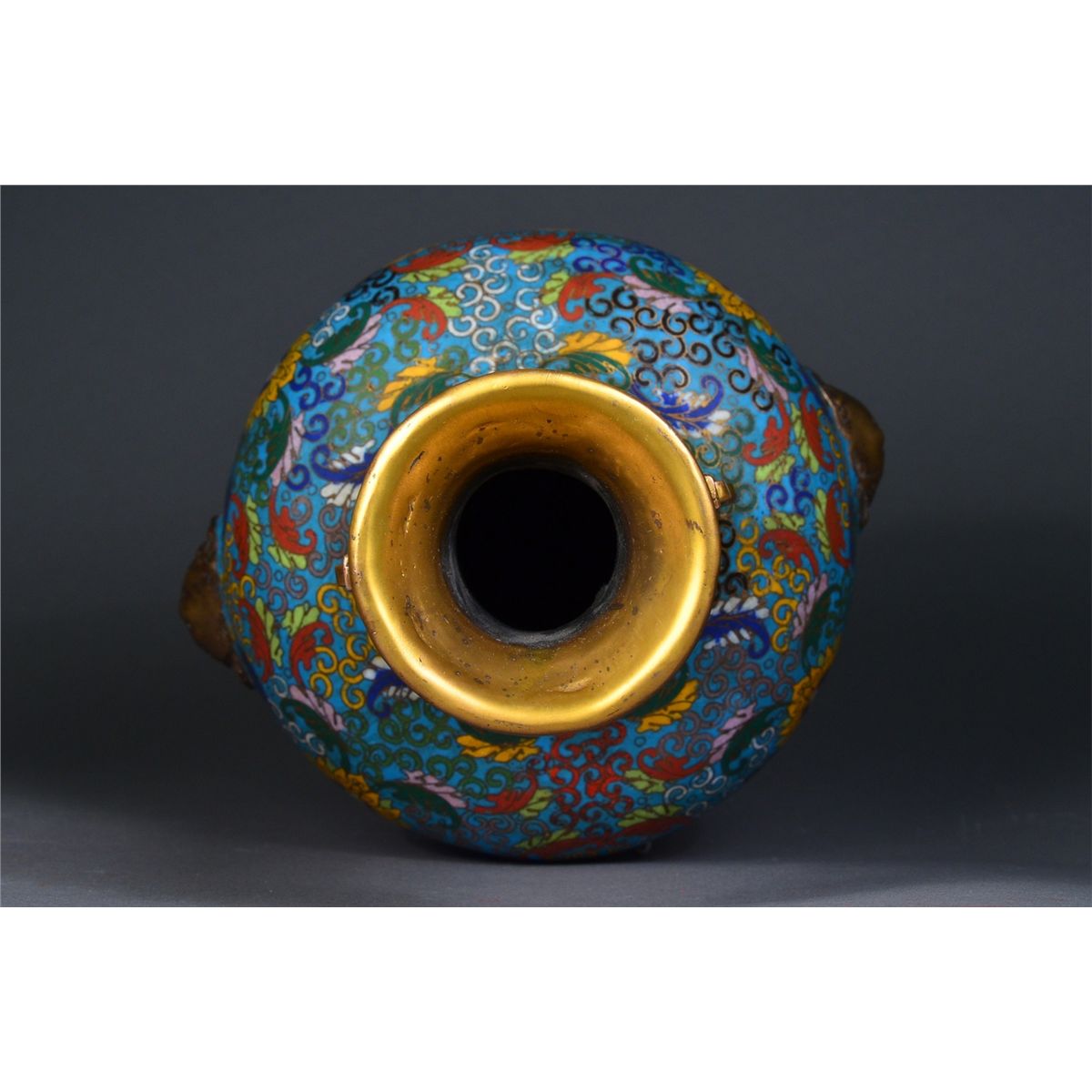 Chinese Bronze Cloisonne Vase Xuande Mark