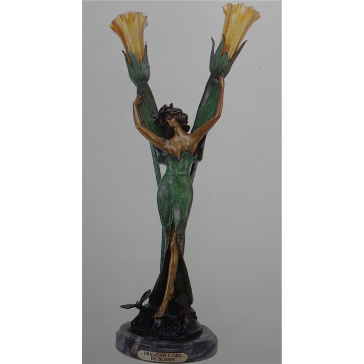 "Dragonfly" Bronze Sculpture Lamp - Bossin