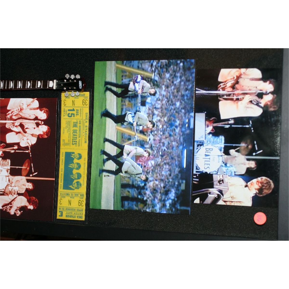 Beatles Shadow Box with concert ticket and pictures