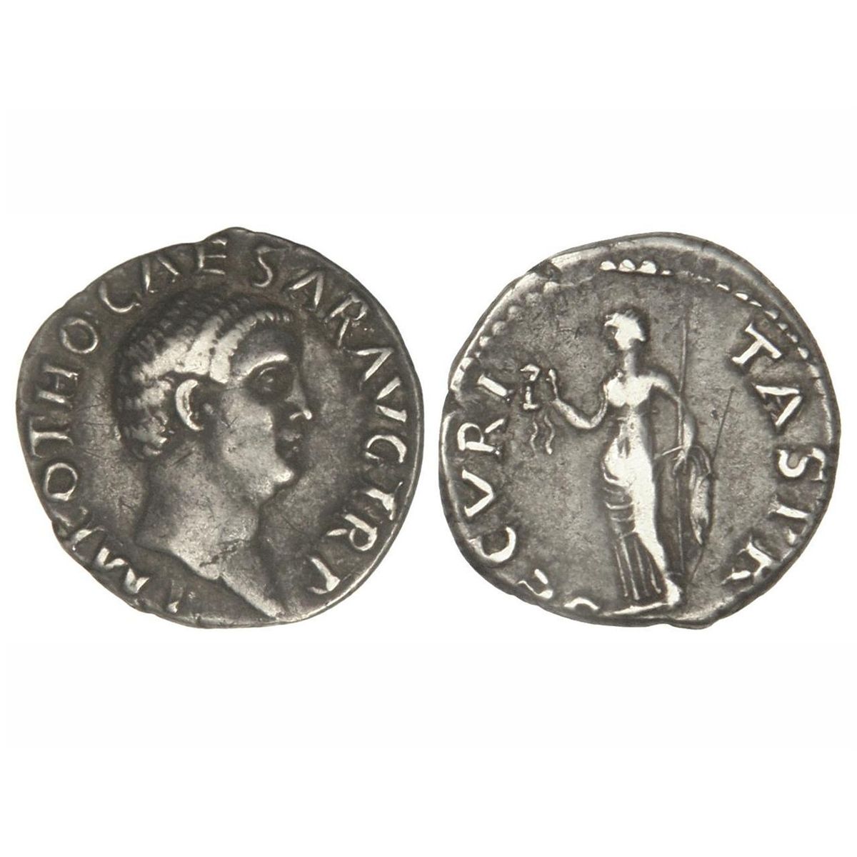 Denario. - 69 d.C. - OTÓN. - Anv.: IMP. OTHO CAESAR AVG. TR. P. Cabeza ...