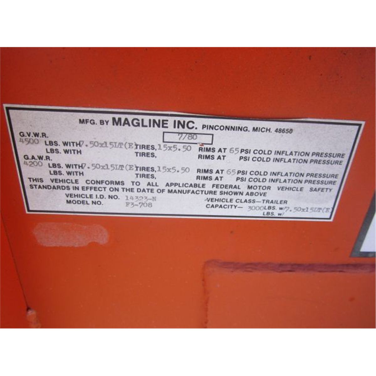 Magline S/A Tilt Bed Equipment Trailer
