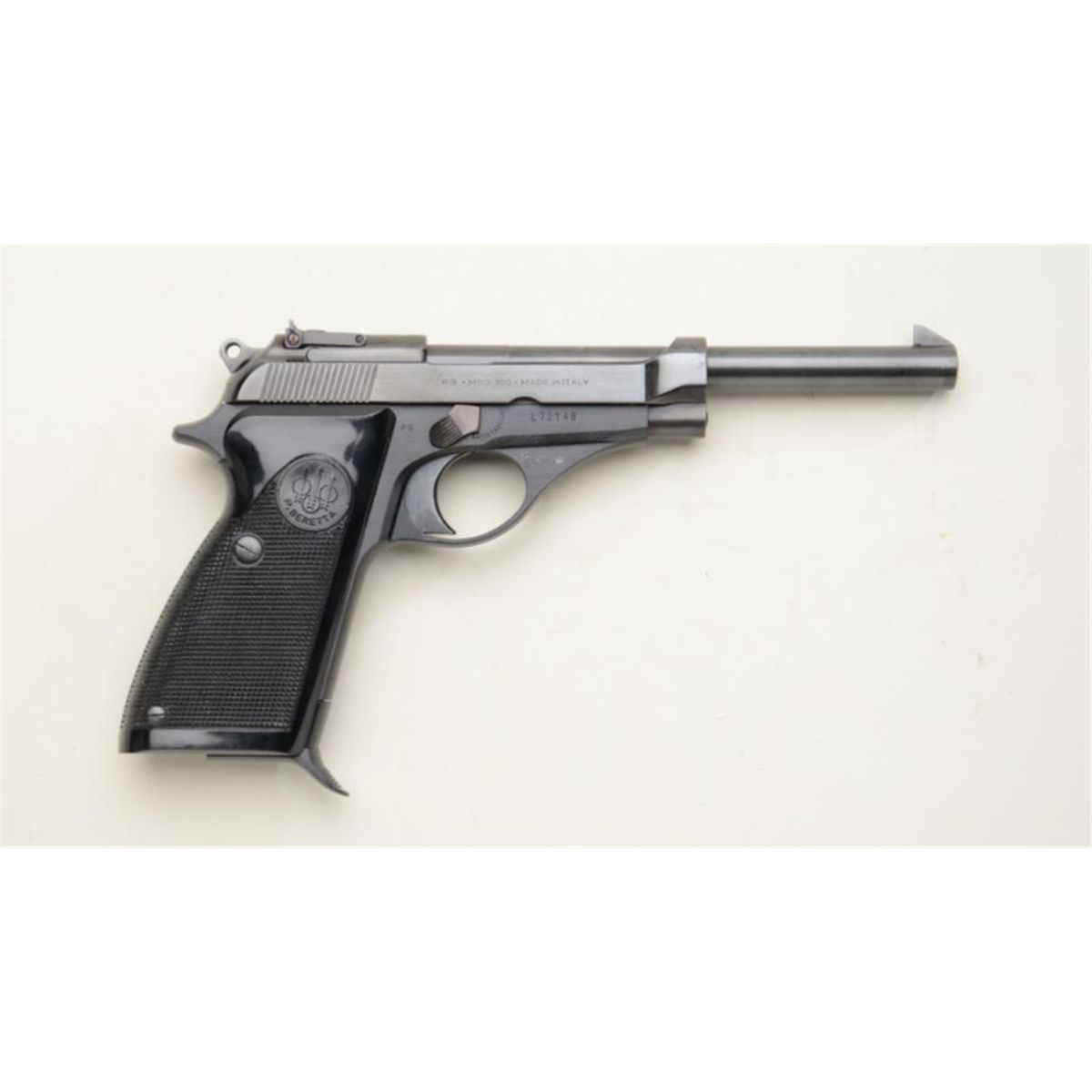 Beretta Model 100 semi-auto pistol, 7.65 cal., 6” barrel, black finish ...