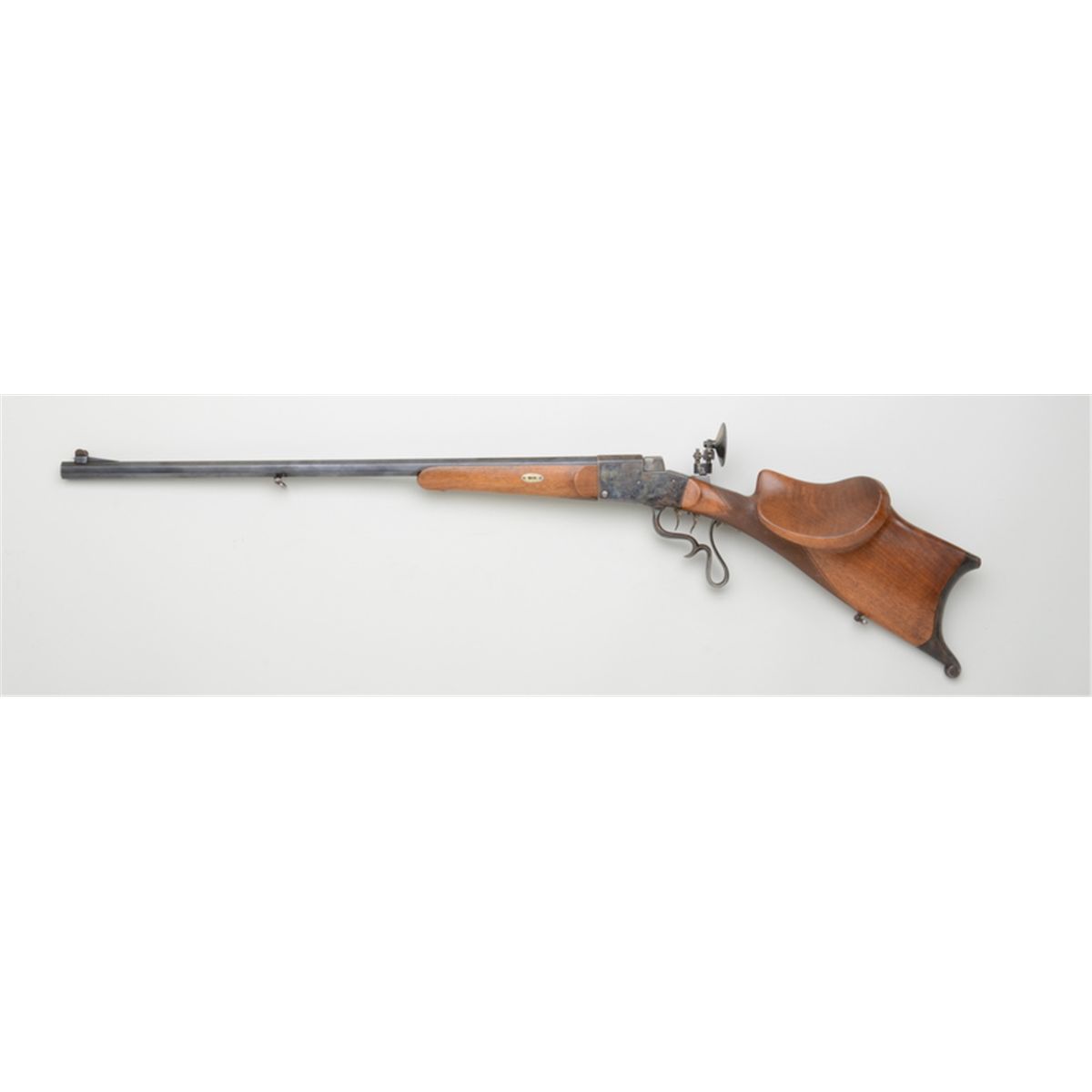 German antique Schutzen falling block target rifle, .52 cal., 28 ...