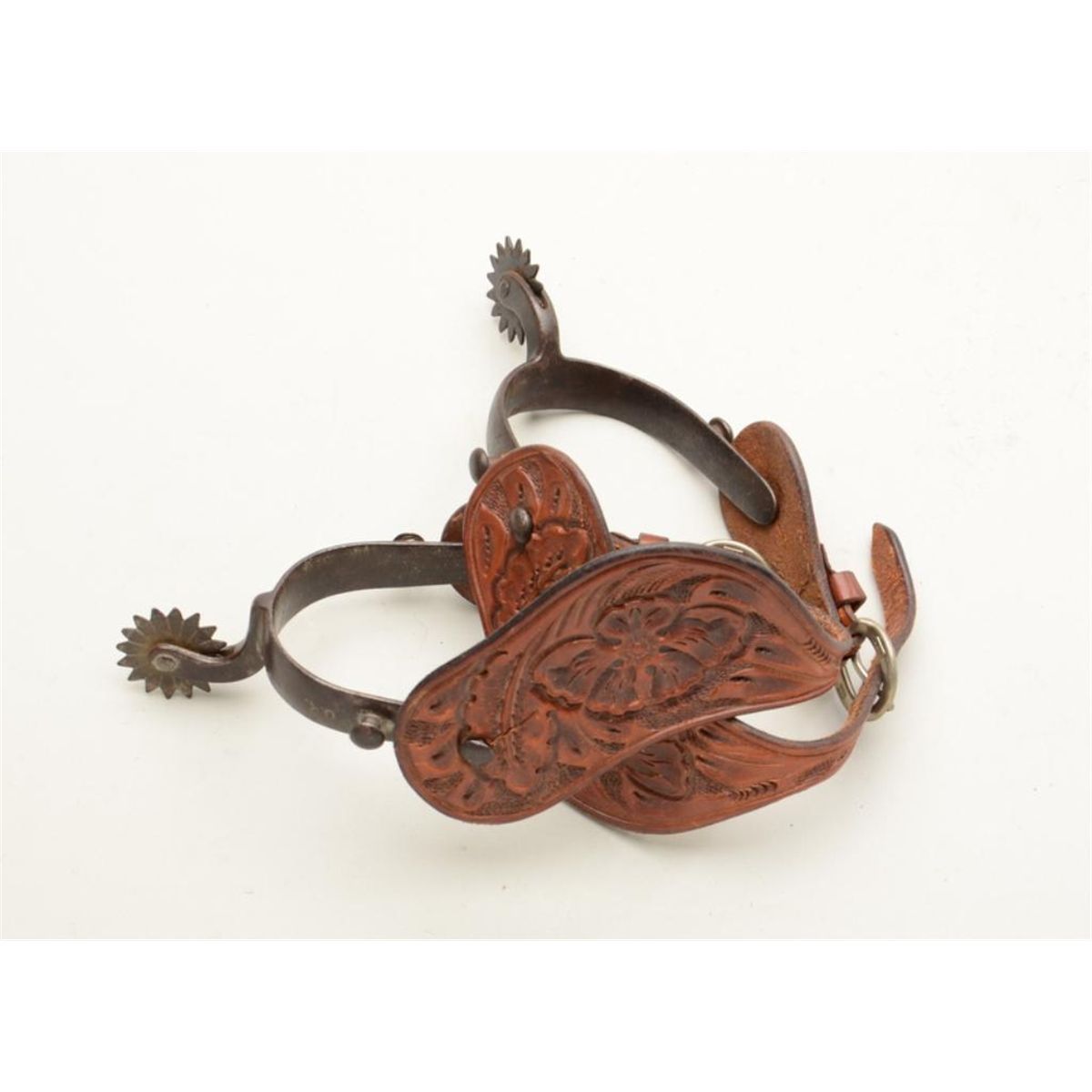 Pair of old Western iron spurs marked “O.K.” with great patina and in ...