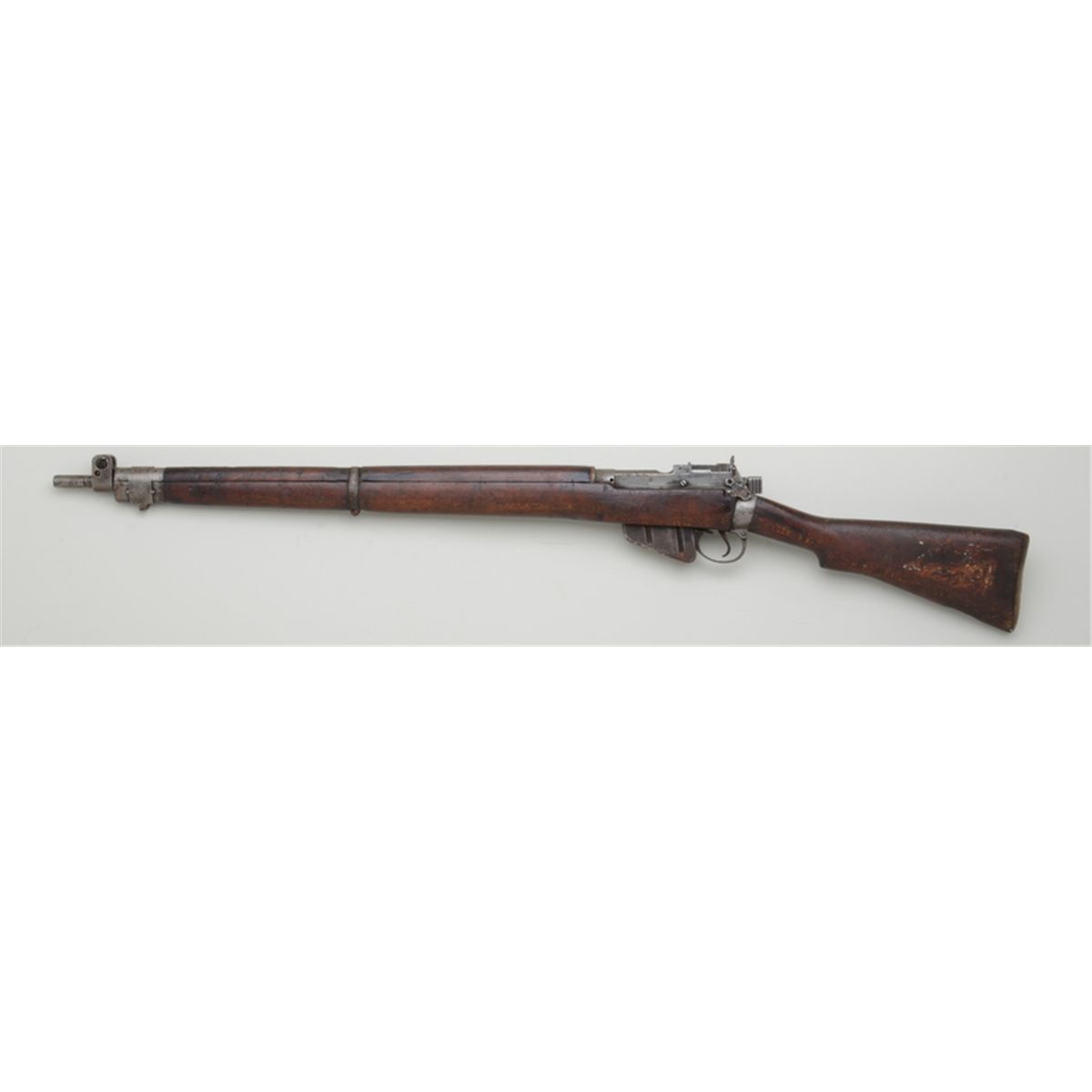 British Enfield military bolt-action rifle, .303 cal., 25” barrel, wood ...